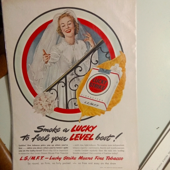 Art | Lucky Strike Cigarette Advertisement With The Lady On The ...